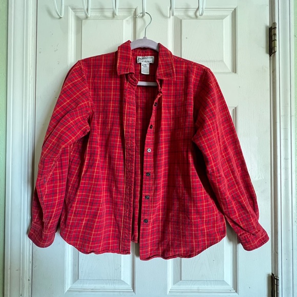 Pendleton | Tops | Pendleton Cotton Vintage Womens Size Medium Red Plaid Shirt | Poshmark